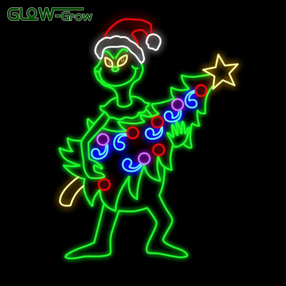 2D Christmas Grinch Motif Light – Glow-Grow Lighting Co.ltd